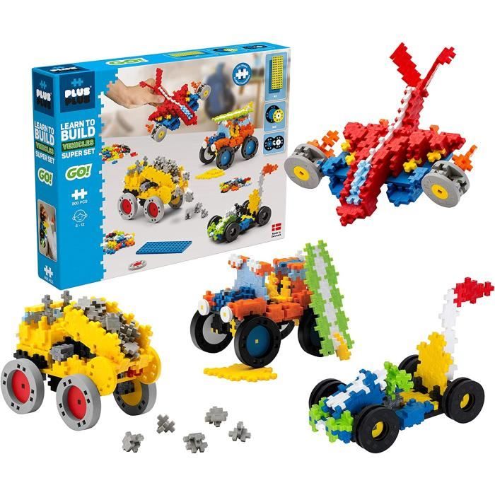 Jeu de construction - Plus Plus - Super Set vehicules - 800 pièces ...