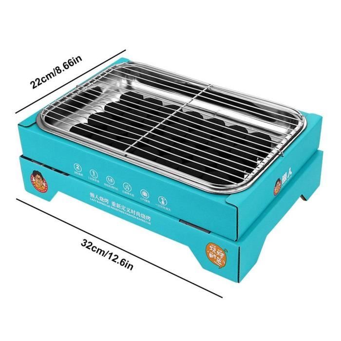 Bleu Barbecue Portable à charbon de bois jetable, pour l'extérieur ...