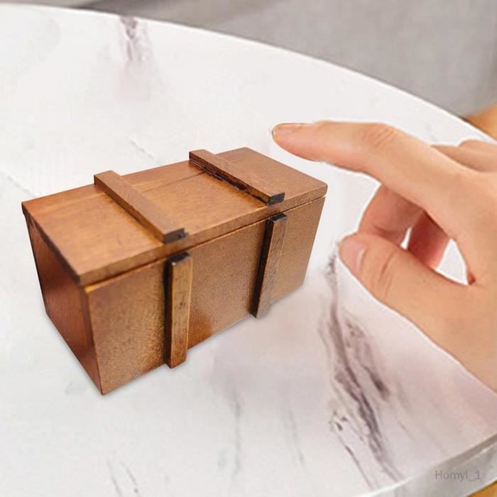 1:12 maison de poupée rétro coffre en bois Mini modèle bijoux ...