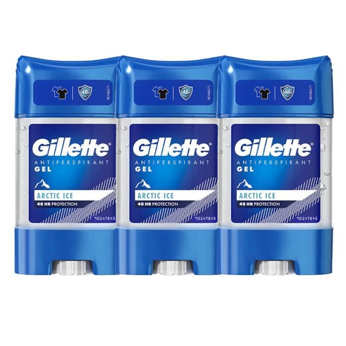 GILLETTE ARCTIC ICE Gel Déodorant Anti-transpirant Pour Homme ...
