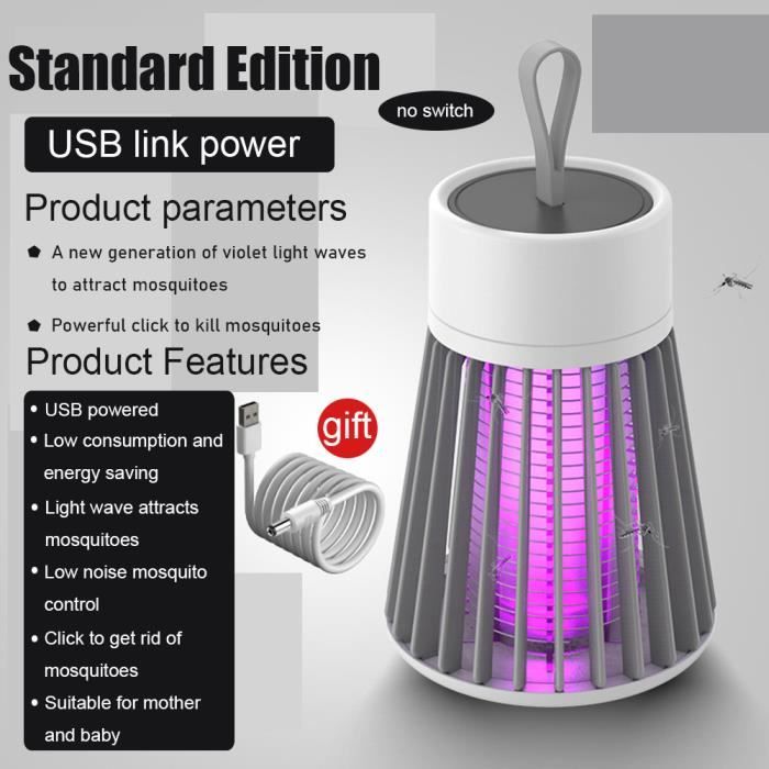 LAMPE ANTI-INSECTE,Usb Plug In-1 Lampe électrique anti-moustiques piège ...