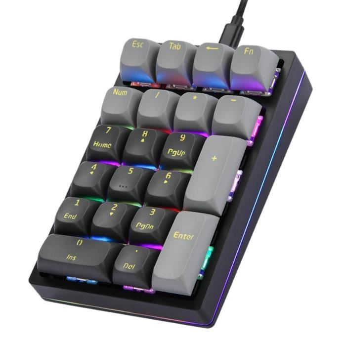 Clavier de jeu mécanique K3 21 touches clavier numérique filaire pour ...