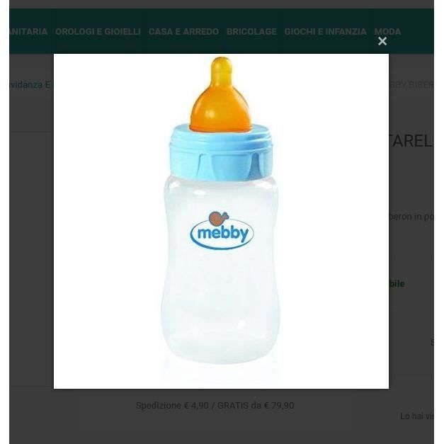Mebby Biberon Bleu avec Valve Anti-Colique et Tétine en Latex, 300 ml ...