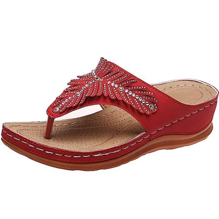 Sandales Compensées Femme Orthopédiques Sandale Bout Ouvert Été ...