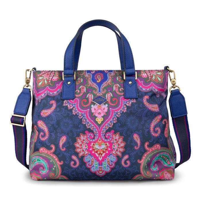Oilily Mr Paisley Handbag Blue Iris [190276] - sac à main sac a main ...