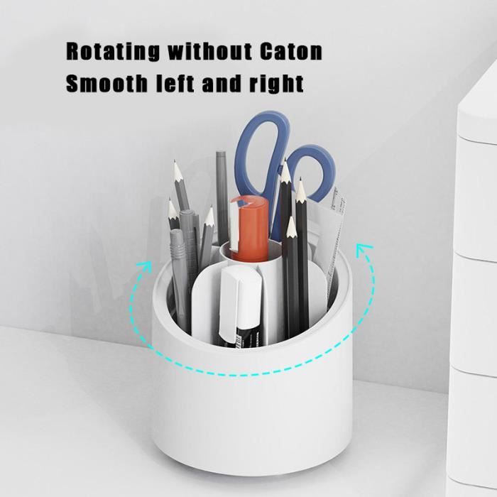 Porte-stylo rotatif, Cylindre de stockage de papeterie de bureau ...