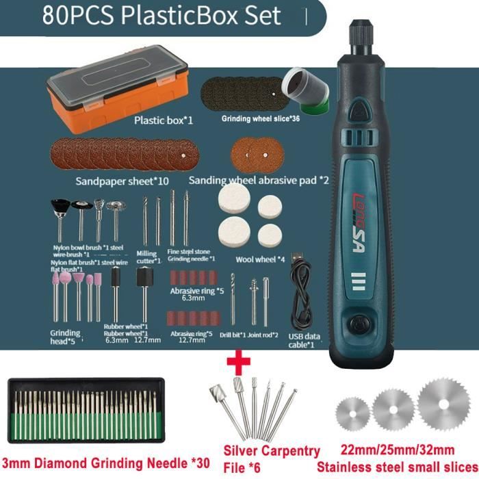 Stylo Graver Sans Fil Ensemble De Broyeur lectrique Rechargeable Mini Broyeur Micro Outil ...