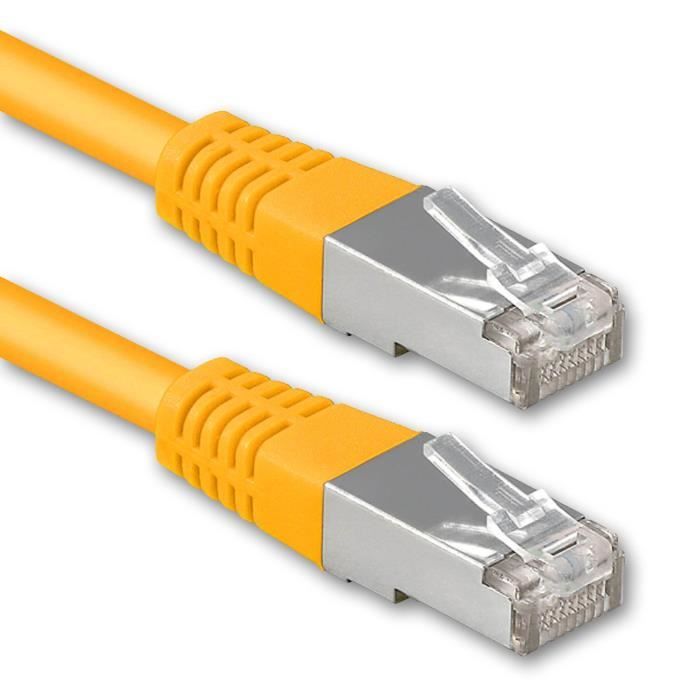 ® 7,5m - amarillo - 1 Stück - CAT6 CAT 6 Ethernet LAN cable de red 1000 ...