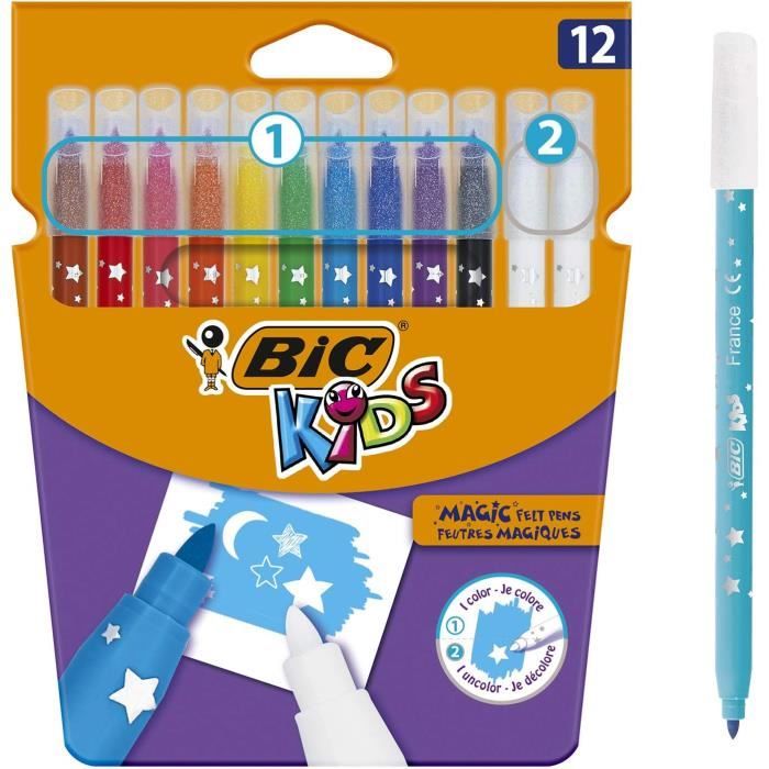 Kids Magic Feutres Magiques À Pointe Moyenne - Couleurs Assorties, Etui ...