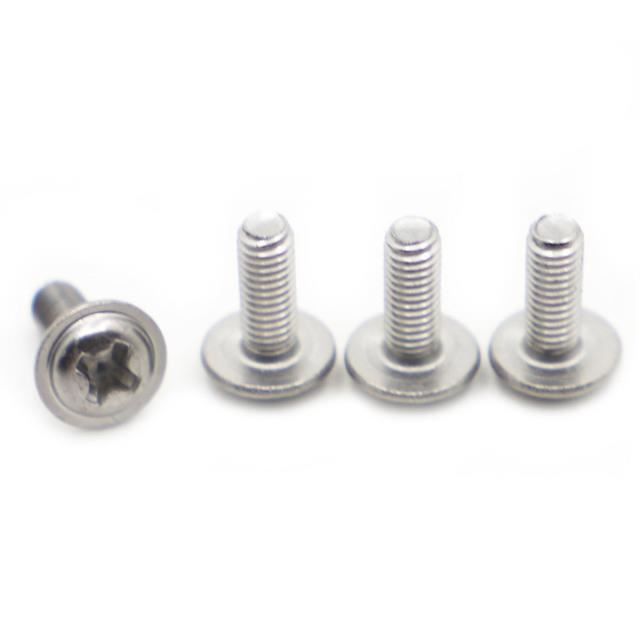 VISSERIE,304 Stainless Steel-M3 10pcs-8mm--Vis à tête ronde Phillips avec rondelle en acier ...