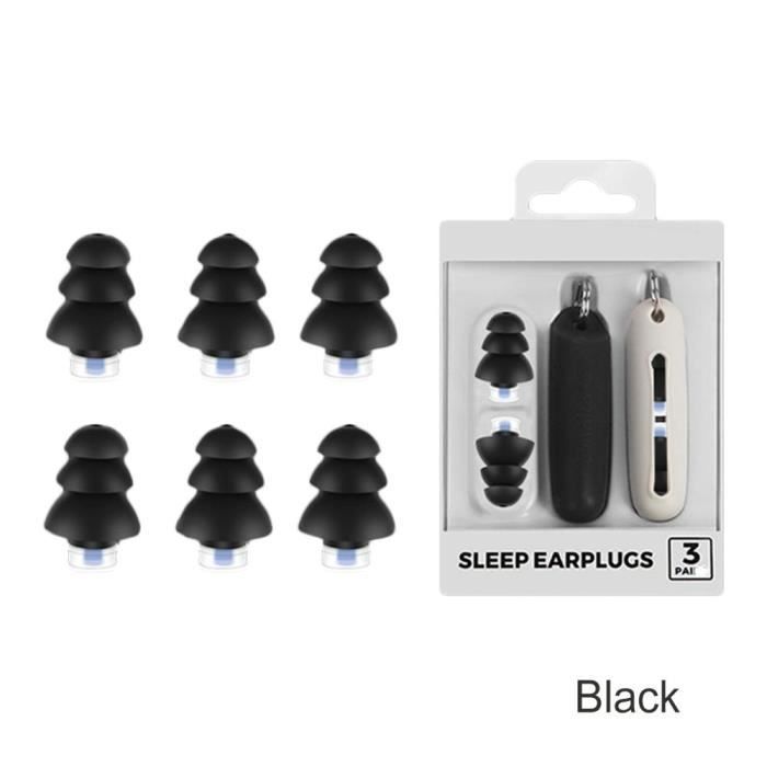 BOULES QUIES,Black--Bouchons'oreilles Anti bruit en mousse souple, 3 ...