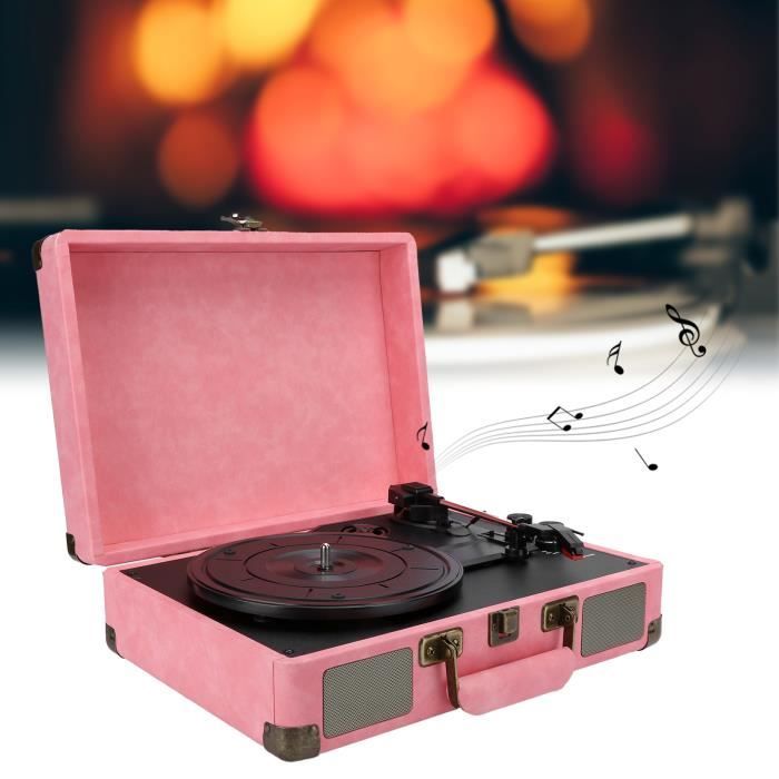 Platine Vinyle,Lecteur de platine vinyle Portable avec haut parleurs ...