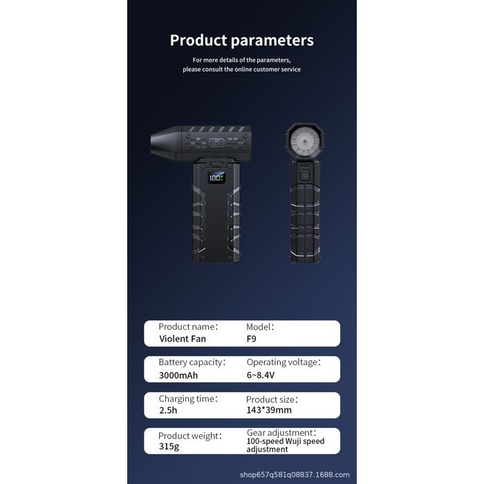 Souffleur Électrique Portable , Mini Turbo Sans Balais 13000RPM ...