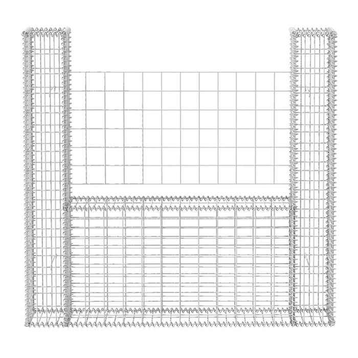 Panier de gabion en acier galvanisé - VIDAXL - Forme en U - 160x20x150 ...