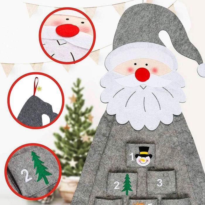 Calendrier de l'avent en Forme de Père Noël,Calendrier de l'Avent ...