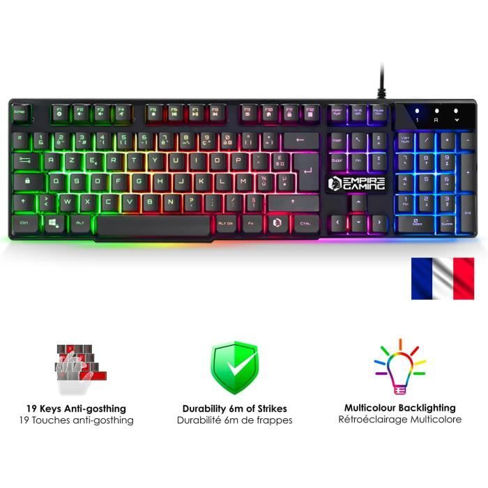 Pack MK800 Filaire Clavier Gaming AZERTY (Layout Français) RGB 105 ...