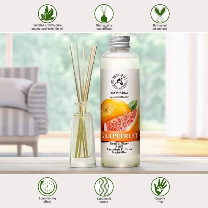 Recharge Diffuseur de Parfum 200ml - Arôme Pamplemousse À L'Huile de ...