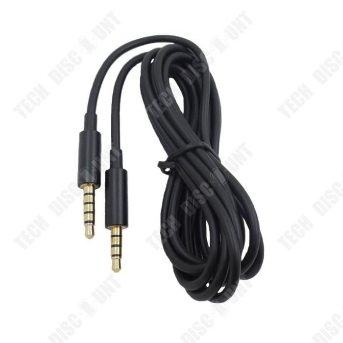 Câble audio 3.5mm - TECH DISCOUNT - Cordon auxiliaire - Noir ...