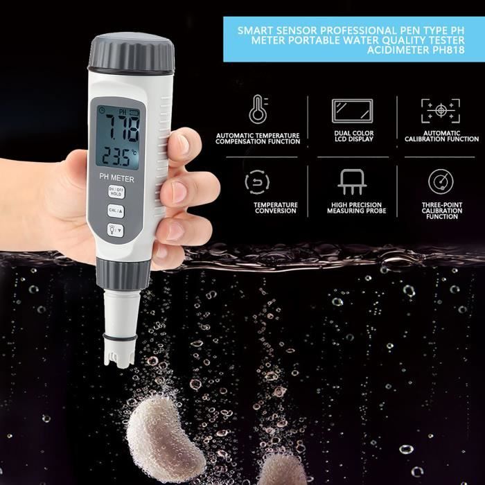 KAI-acidimètre d'aquarium SMART SENSOR PH-mètre Professionnel Testeur ...