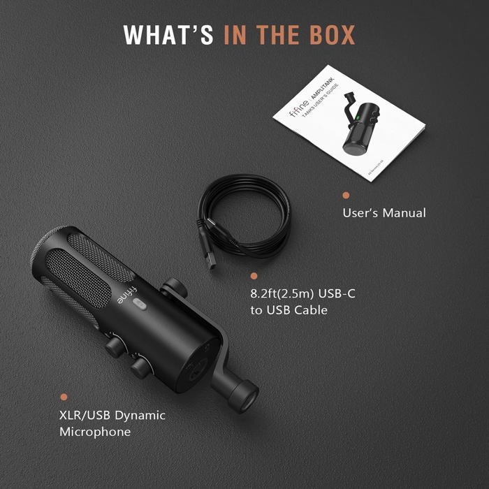 FIFINE-Microphone dynamique USB/XLR pour enregistrement, micro ...