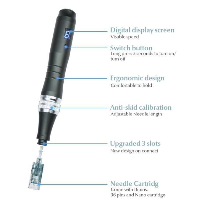 Stylo EU et roller - Stylo Dr pen Ultima M8 sans fil Hello Face, avec ...