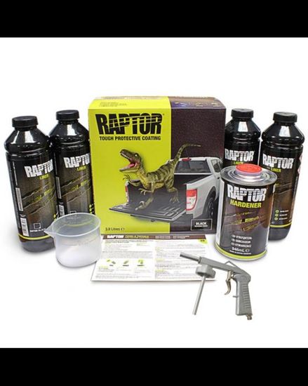 Kit de Raptor Noir 4 bouteille, durcisseur et pistolet inclus UPOL ...