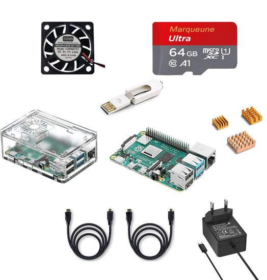 Kit de démarrage Raspberry Pi 4B 8Go RAM - Édition 64Go SD, Noobs ...