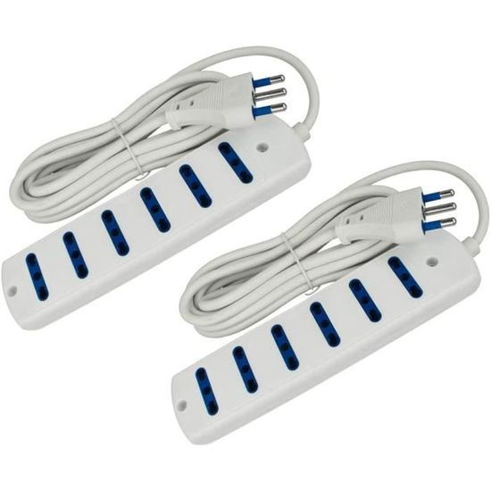 Lot 2 Prises Multiprises Électriques 10/16 Prise Grossa 16 (6 Câble 15 ...