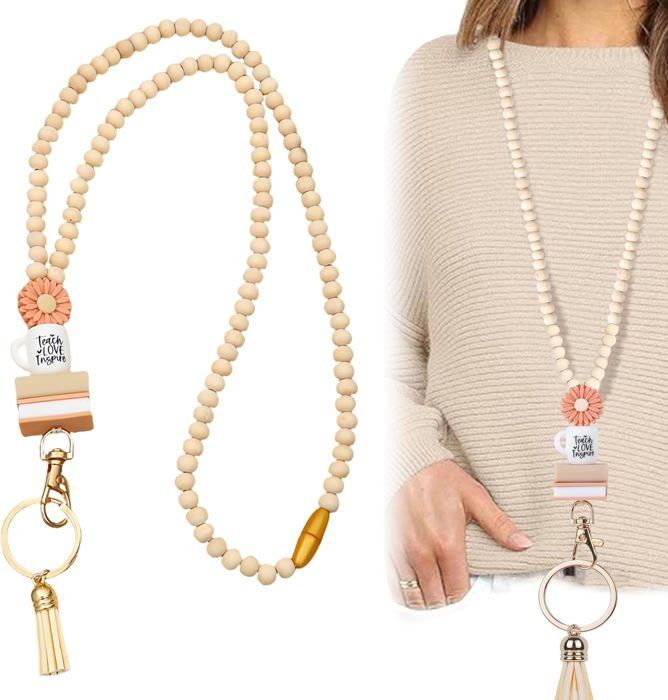 JAONLD Porte Badge Tour de cou Style Bohème Tour de cou Porte Badge ...