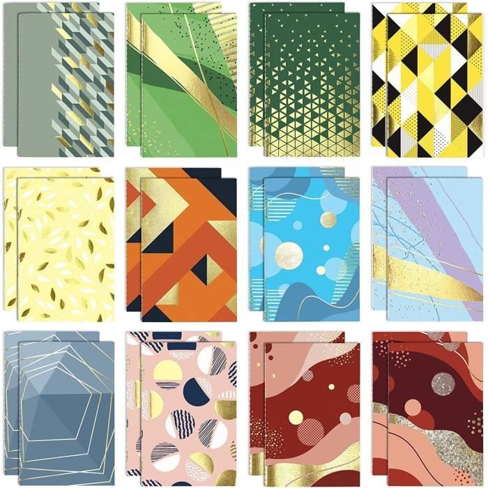 Mini Carnet, 24 Paquets De Petit Carnet De Notes De Poche 12,7 X 8,8 Cm ...