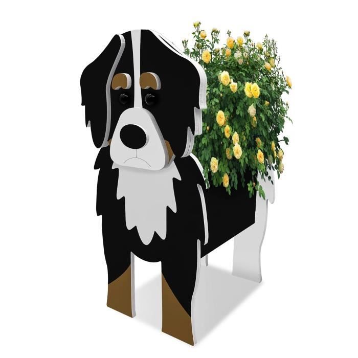 Pot de fleur de jardin en PVC, Jardinière de chien, Schnauzer, Bulldog ...