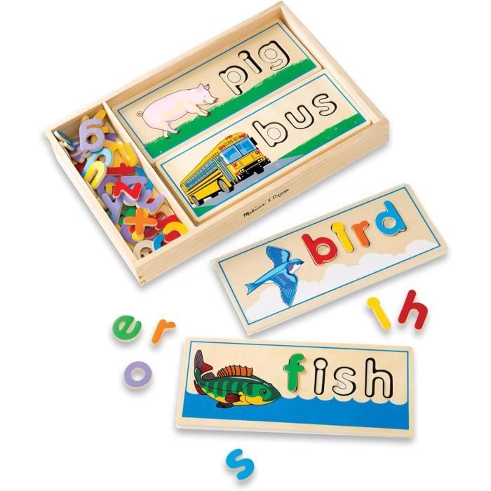 See & Spell , Spelling Game , Wooden Alphabet Letters and Words , Word ...