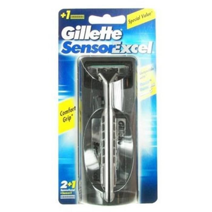 Gillette Sensor Excel Rasoir pour Homme + 1 Recharge (lot de 3 ...