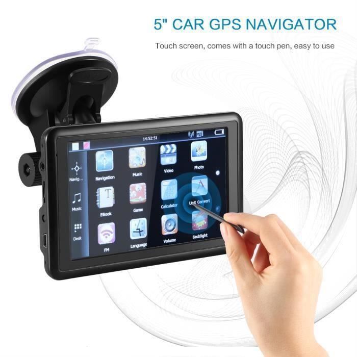 GPS Auto Voiture 5 Pouces Ecran Tactile Navigation GPS NAV 8GB ROM ...