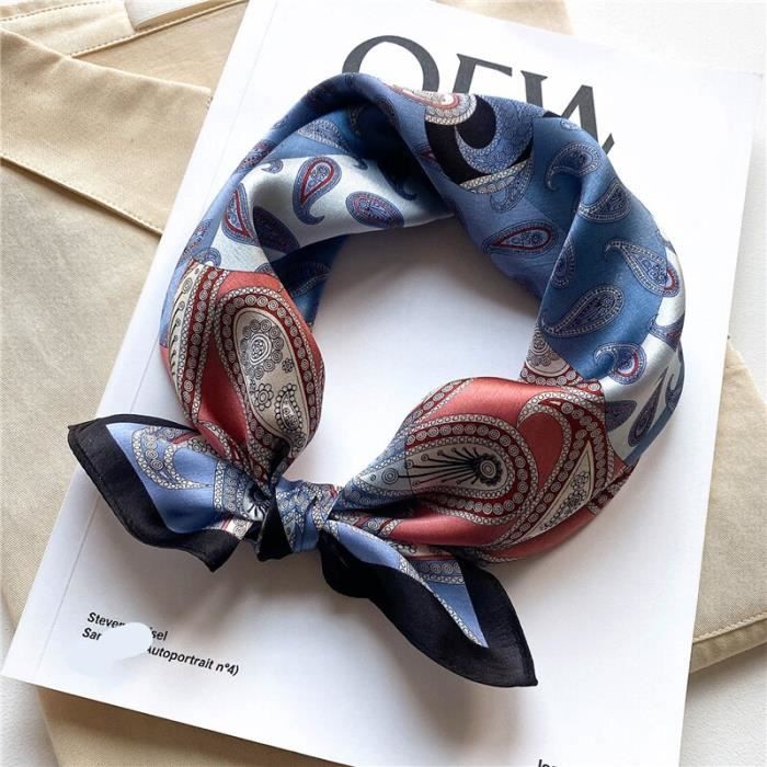 FZ129-3 53cm vraie soie Foulard En Soie Naturelle 100% Pour Femmes ...