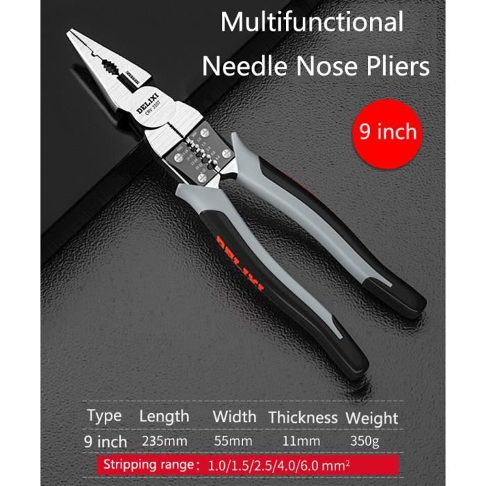 Pince outil,Pince diagonale universelle multifonctionnelle, pince à nez ...
