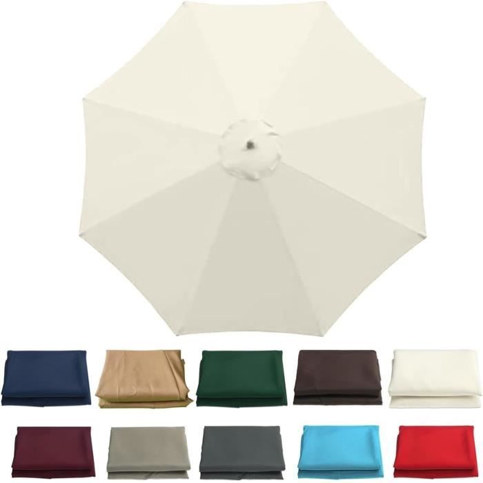 Toile De Parasol Déporté De Jardin 2M-2.7M-3M, Housse De Rechange Pour ...