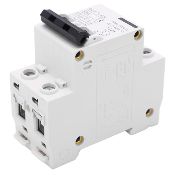 Disjoncteur AC DC CIKONIELF DC12-400V AC DC Mini Disjoncteur 2P AC90 ...