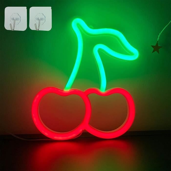 Cherry Neon Sign Led Neon Lights Rouge Neon Sign Applique Murale Au ...