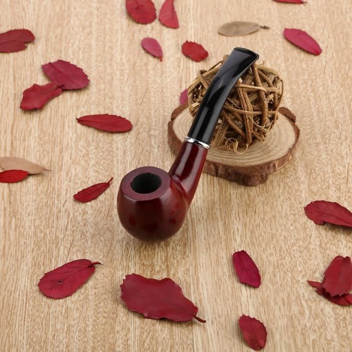 Exquis Compact Pipe pour fumer Pipe en bois massif comme cadeau 140mm ...