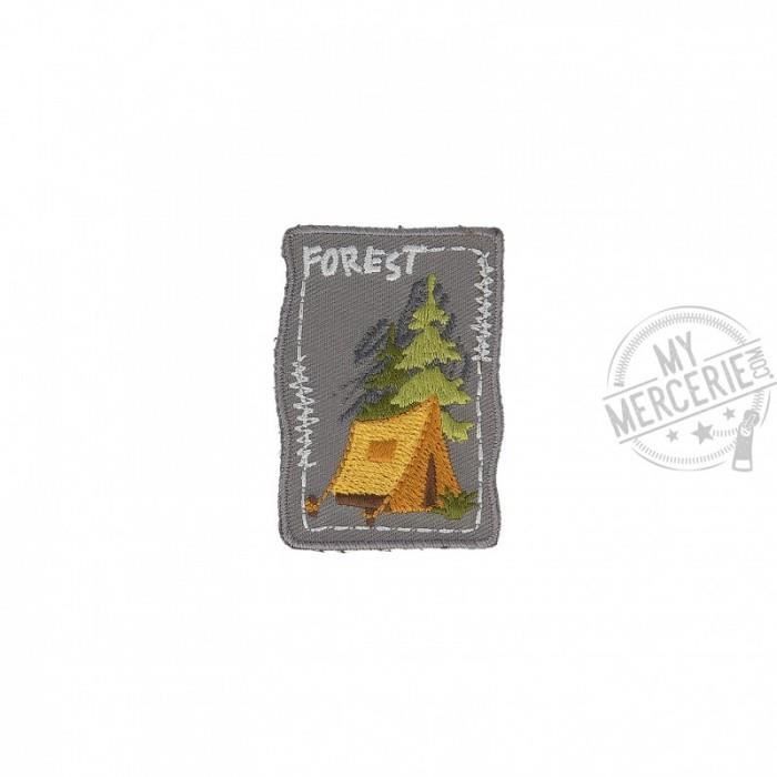 Ecusson thermocollant - M&C - Tente Forêt - 5cm x 4,5cm - Blanc ...