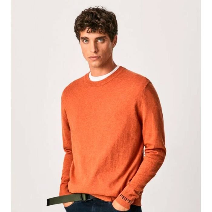 Pepe Jeans Pull pour homme. 94 % coton, 3 % laine, 3 % cachemire Orange ...