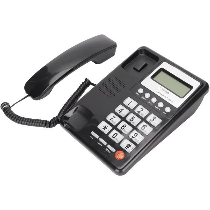 Téléphone Filaire Fixe De Bureau, Fonction De Recomposition Fsk Dtmf, Téléphone Filaire Avec ...