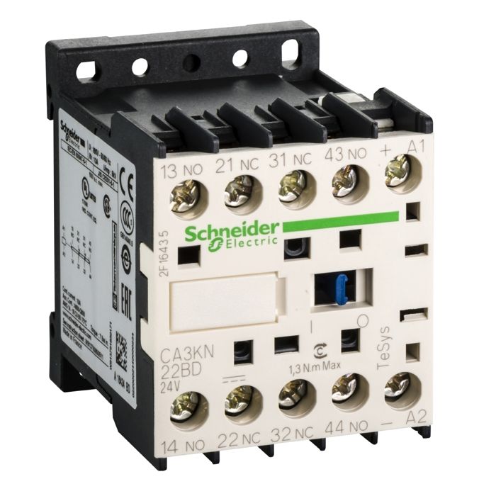 Relais de contrôle - Schneider Electric - CA3KN22BD - 24 V - 2 NO 2 NC ...