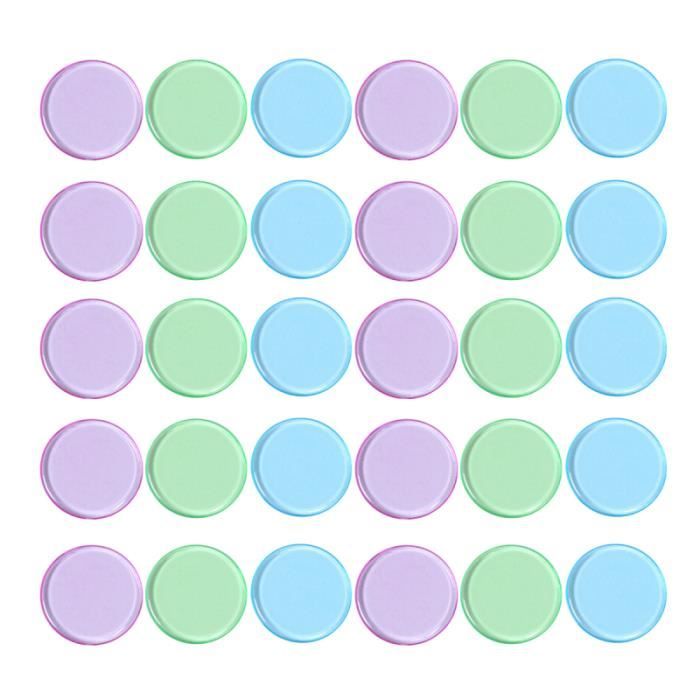 300 pièces jetons de comptage coloré en Transparent Durable 19 MM ...