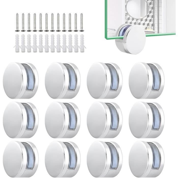 Support Miroir Mural Fixation Clips Salle De Bains,Entretoise D'Étagère ...