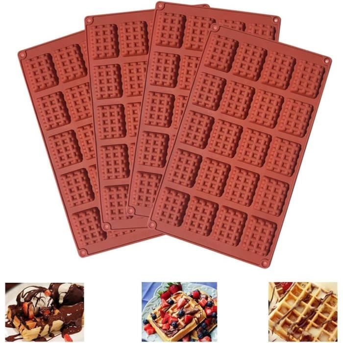 4 Pcs Moule À Gaufres, Bakeware Moule À Biscuit Outil Cuisson De ...