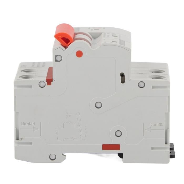 Zerone Disjoncteur à montage sur rail DIN Disjoncteur WiFi Intelligent 2P Din Rail Mount AC 230V ...