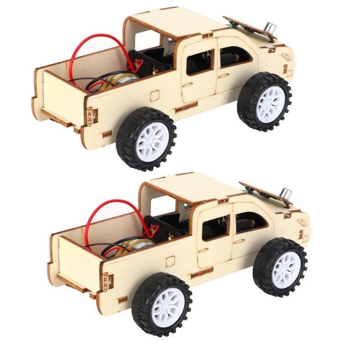 Zerone voiture à commande vocale 2 Set Wood Voice Controled Vehicle DIY ...