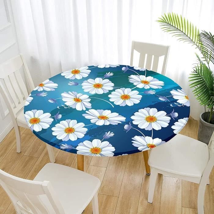 Ronde Nappe de Table Élastique Ajustable Imperméable, Impression de ...